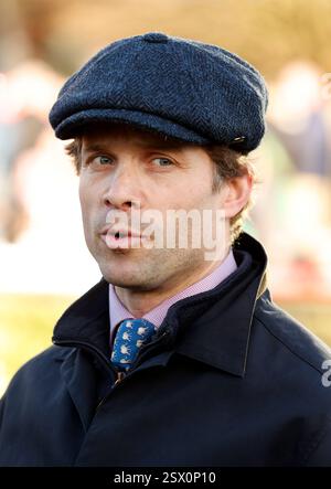 Trainer Sam Thomas at Kempton Park Racecourse, Sunbury-on-Thames ...