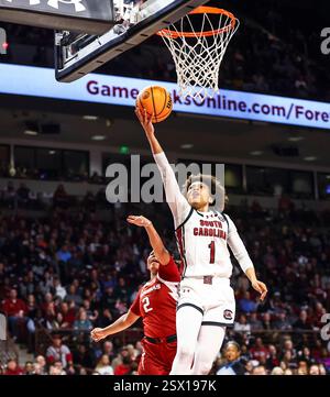 South Carolina guard Maddy McDaniel (1) during the first half of a NCAA ...