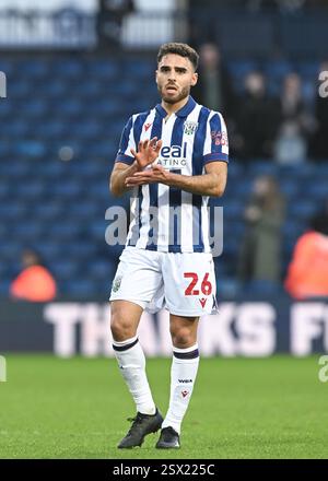 West Bromwich Albion's Tammer Bany applauds the fans ahead of the Sky ...