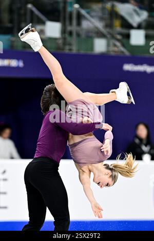 Emilea Zingas / Vadym Kolesnik (USA) during the Olympic Winter Games ...