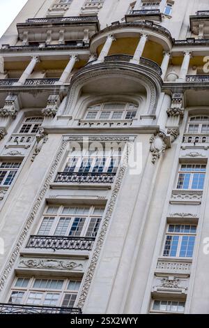 Architectural details of Sampaio Moreira Building in downtown Sao Paulo ...