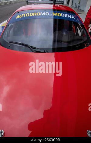 Modena, Italy - feb 27, 2023 - Detail of ferrari car on autodromo di ...