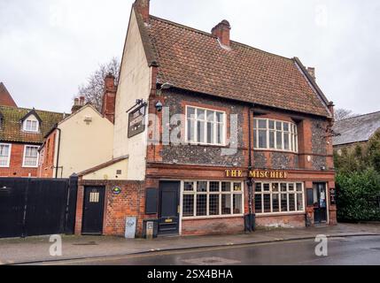The Mischief pub, Magdalen Street, Norwich. This historical pub has ...