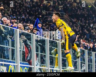 Lautaro Martinez of FC Internazionale scores a goal during the Serie A ...