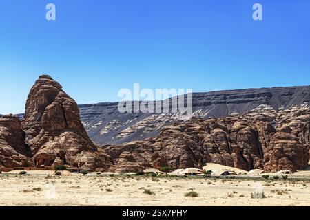 Saudi Arabia, Al Ula, Banyan Tree Al Ula luxury camp tent room at the ...