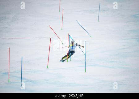 Sweden's Anna Swenn Larsson speeds down the course during an alpine ski ...