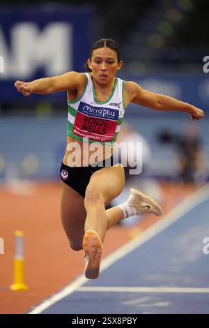 Georgina Forde Wells in action in the Womens Triple Jump at the UK ...