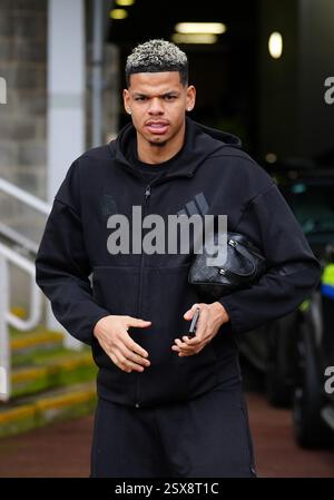 Newcastle United's William Osula arriving before the Premier League ...