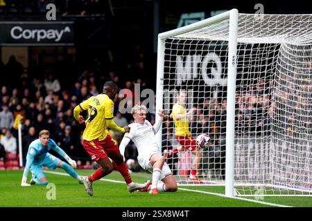 Watford's Edo Kayembe during the Sky Bet Championship match at Vicarage ...
