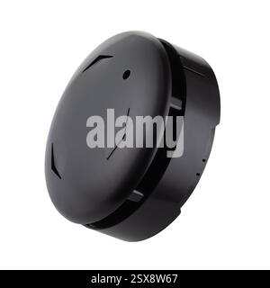 Empty white smoke detector case isolated on white background Stock ...