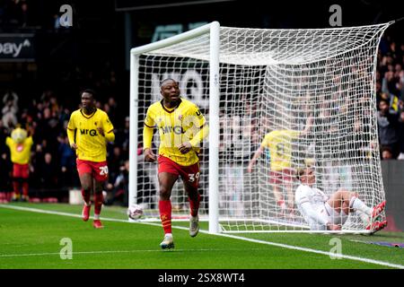 Watford’s Edo Kayembe celebrates scoring their side's second goal of ...
