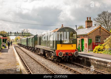 Medstead Station on the Mid Hants Railway Hampshire England with two ...