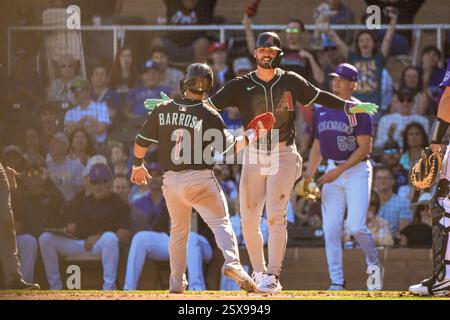 Arizona Diamondbacks' Blaze Alexander celebrates his solo home run in ...