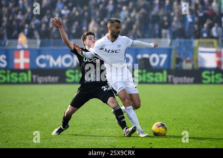 Maximo Perrone of Como 1907 and Nicolo' Rovella of S.S. Lazio are in ...
