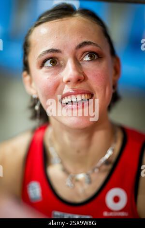 Belgian Rani Rosius is pictured after the European Athletics Indoor ...