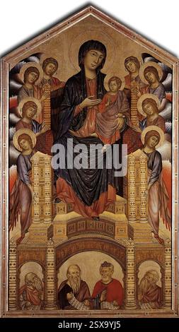 Cimabue, Maestà or Santa Trinita Madonna and Child Enthroned with ...