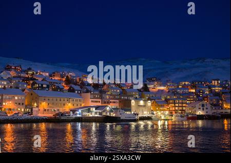 The small city of Honningsvåg, northernmost city/town in mainland ...