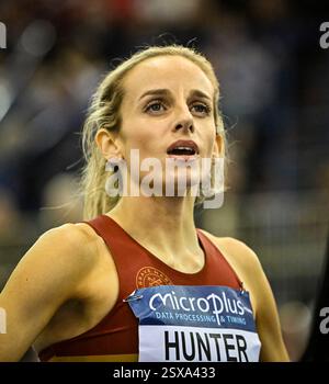 Georgia Hunter Bell celebrates winning the Womens 800m final at the UK ...