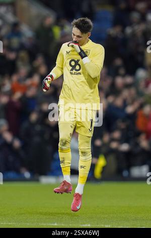 Burnley goalkeeper James Trafford celebrates after the Sky Bet ...