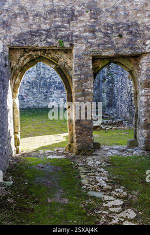 Warton Old Rectory ruin, Warton near Lancaster, England, UK Stock Photo ...