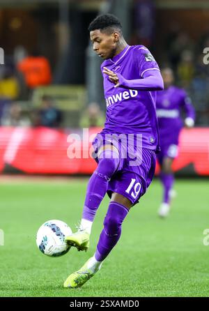 Anderlecht's Nilson Angulo pictured in action during a soccer game ...