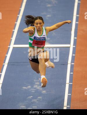 Georgina Forde Wells in action in the Womens Triple Jump at the UK ...