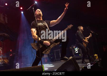 London, UK. 14 Feb 2025. Lead singer/guitarist Mark Tremonti performs ...