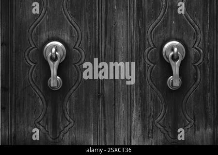 Door, Tor tor, wood, doorknob, detail, close-up, Alaro, Calvia, Majorca ...