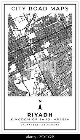 City road map of Riyadh, Saudi Arabia Stock Vector Image & Art - Alamy