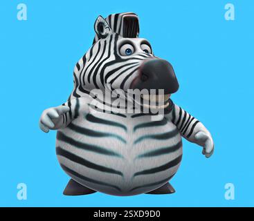 Fun 3D cartoon zebra talking Stock Photo - Alamy