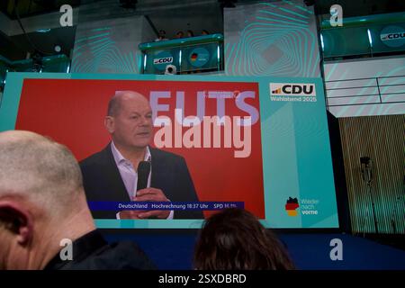 Berlin, Germany. February 23, 2025. Christian Democratic Union (CDU) leader and chancellor ...