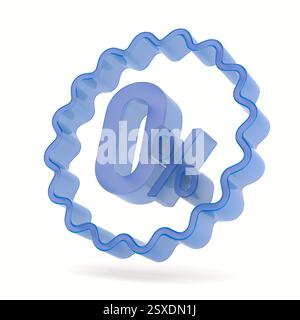 Zerro percent on white background. Isolated 3D illustration Stock Photo ...