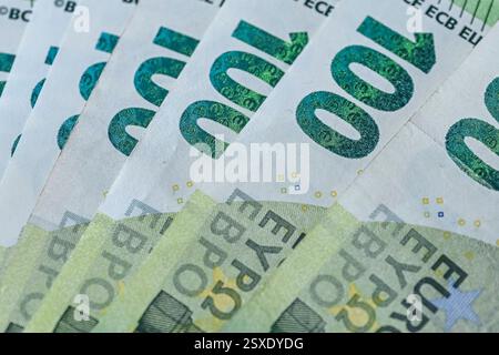 100 Euroscheine aufgefächert, Deutschland, BLF, *** 100 euro bills ...