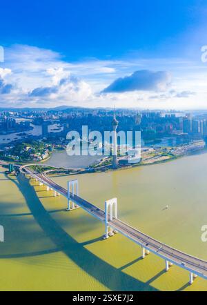 Aerial view of the Sai Wan Bridge in Macau, China Stock Photo - Alamy
