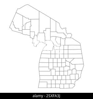 Michigan, state of USA - solid black outline map of country area ...