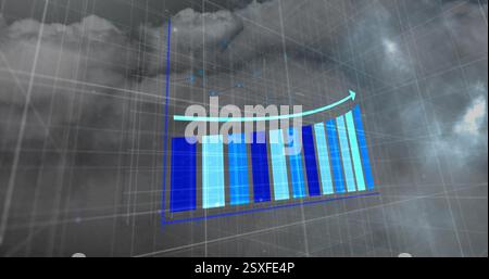 Image of diagrams over storm Stock Photo - Alamy