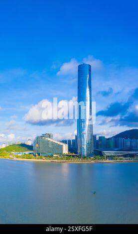 Aerial Scenery of Zhuhai Central Building, Guangdong Province, China ...