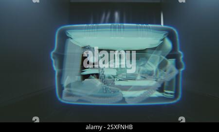 Baggage Screening: Advanced Metal Detector Scanning. VFX Animation ...