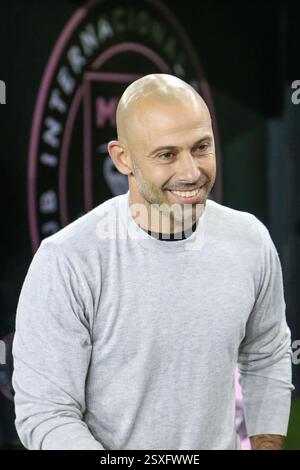 Inter Miami head coach Javier Mascherano arrives for a CONCACAF ...