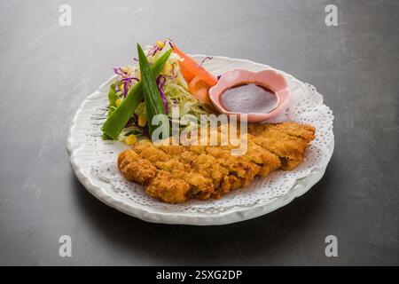 Deep Fried Hog Chop with Minced Garlic，Cutlet Pork Chop Stock Photo - Alamy