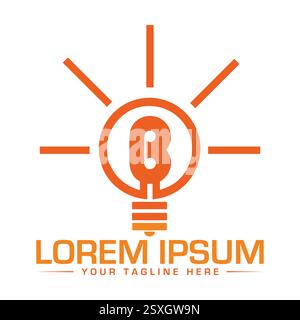 Professional and modern education logo with lightbulb and graduation ...