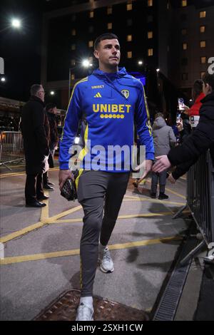 Karl Darlow (Leeds United) arrives at the stadium before the Sky Bet ...