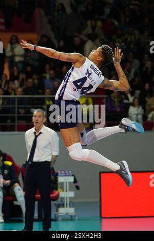 ISTANBUL, TURKIYE - FEBRUARY 09, 2025: Dana Rettke serves during Turk ...