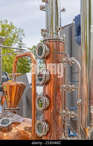 Copper Still Column Stock Photo - Alamy