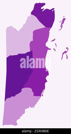 Belize map. Just a simple border map. Shape of the country. Flat blank ...