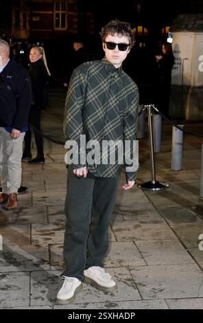 Lennon Gallagher arriving for the Burberry show in Perks Field, London ...