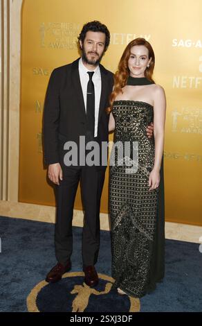 Leighton Meester and Adam Brody attend the 83rd annual Golden Globe ...