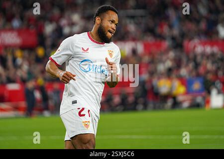 Chidera Ejuke of Sevilla FC during the La Liga match 2025-2026, date 3 ...
