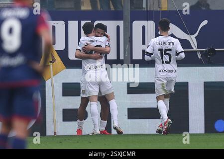 Simon Sohm (Parma) ; celebrates after scoring his team's second goal ...