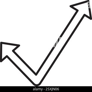 Illustration of double arrows. Direction, diagonal, right, left ...
